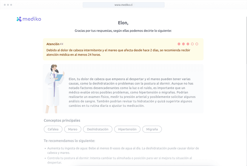 Mediko: un asistente de salud 24/7 con inteligencia artificial